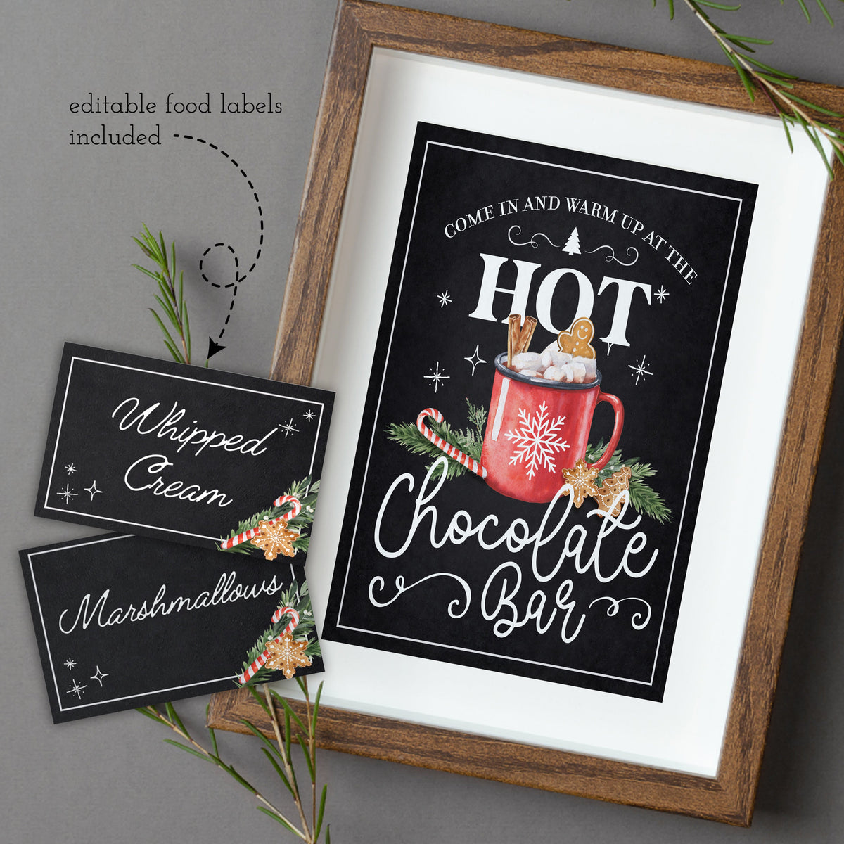 Hot Chocolate Bar Tags