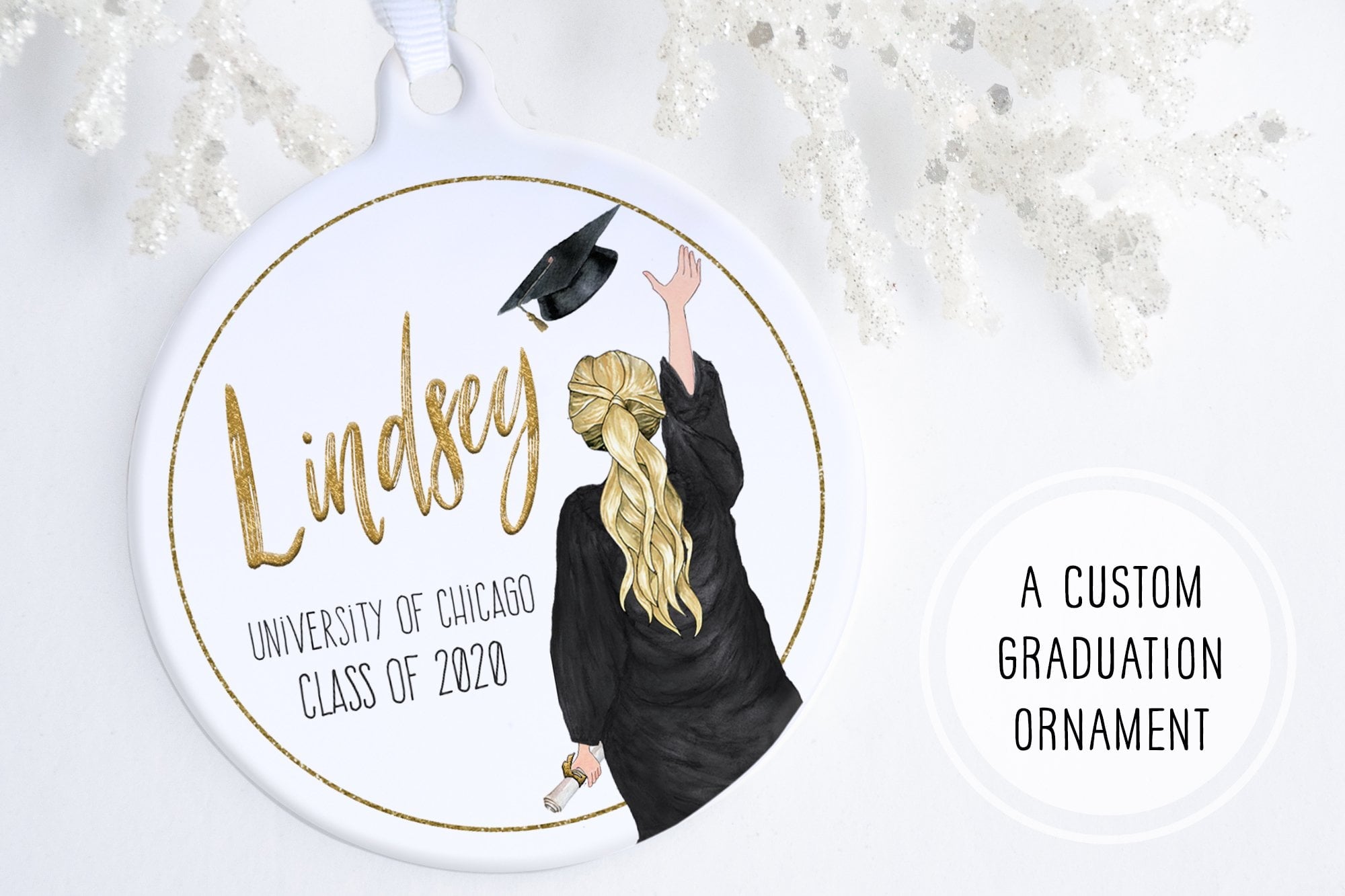 Personalized Graduation Ornaments Personalized University Graduation